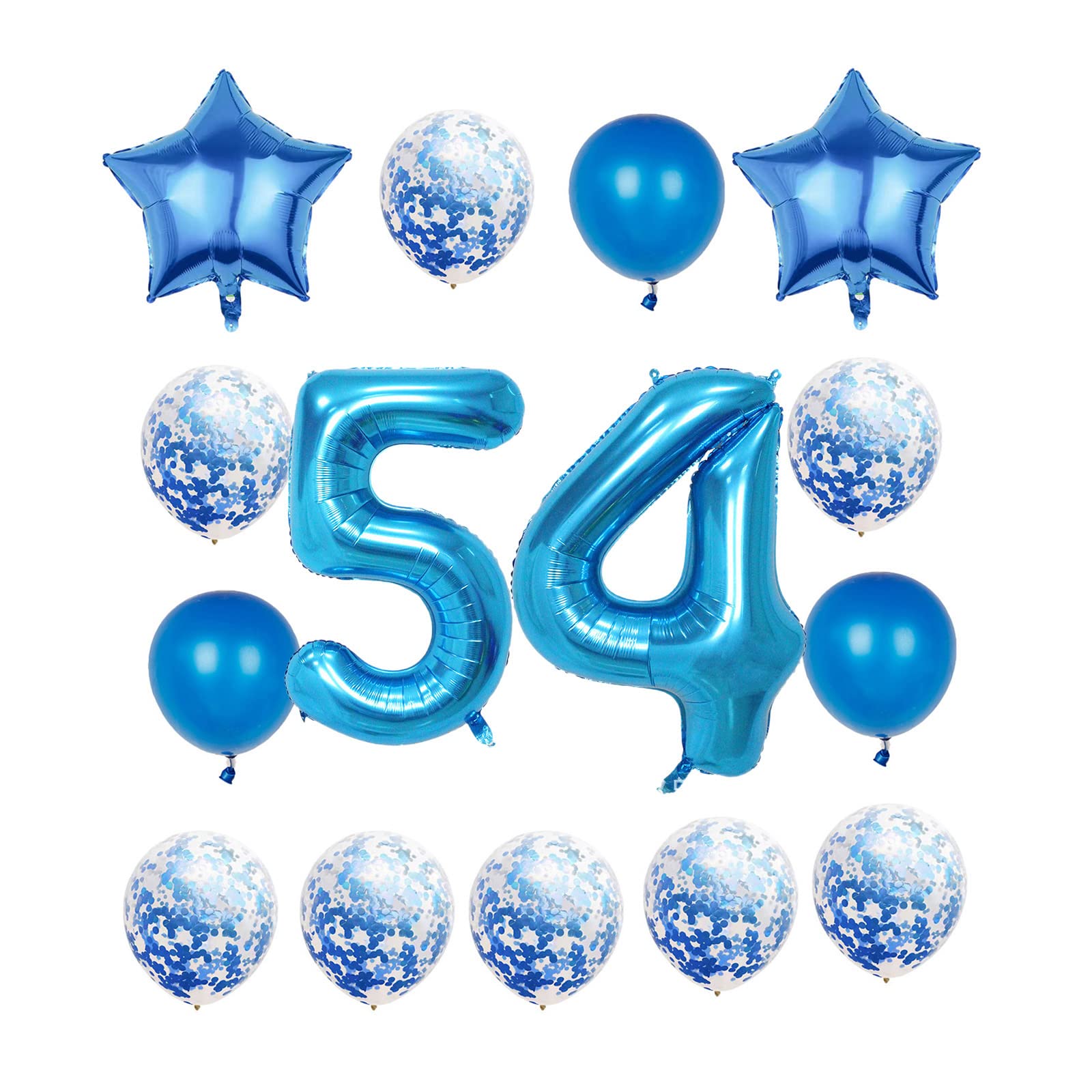 Amazon.com: 54th Birthday Decorations Party Supplies,Blue Number 54 ...