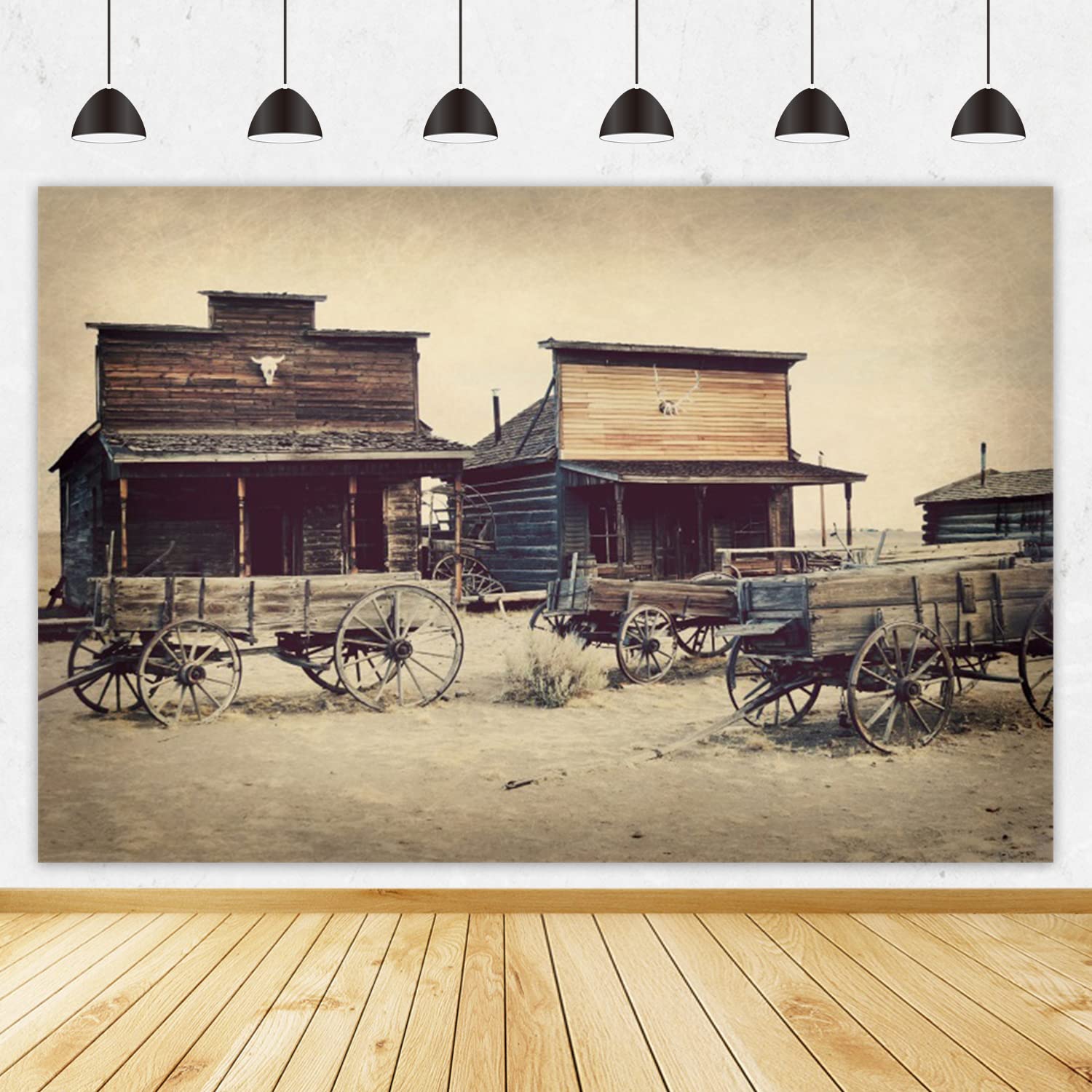 Remandacy Wild West Backdrop 8x6ft Western Old Town Cowboy Saloon ...
