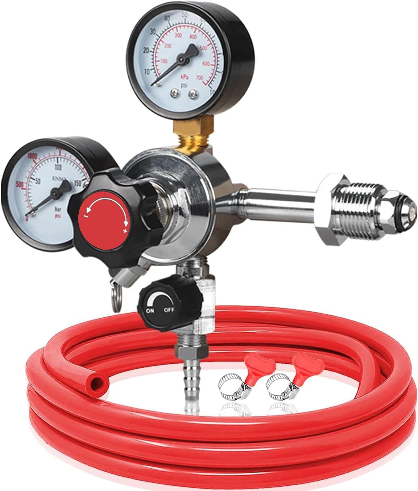 Amazon.com: PERA Draft Beer Nitrogen Regulator - 5/16 outlet barb Dual ...