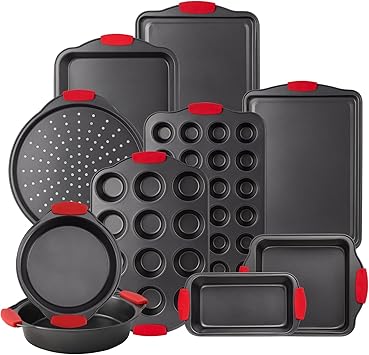 Amazon.com: Country Kitchen 10-Piece Nonstick Stackable Bakeware Set ...