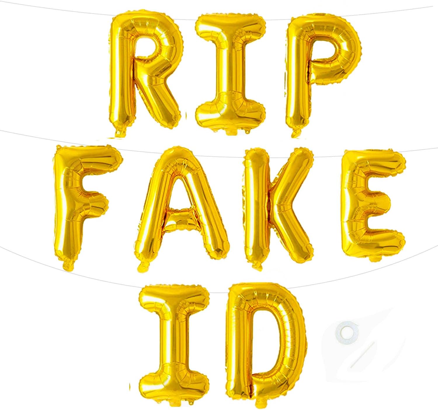 Amazon.com: RIP Fake ID Birthday Party Banner,21st Birthday Photo ...