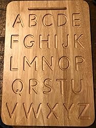 Amazon.com: Montessori & Me Wood Alphabet Tracing Board Montessori ...