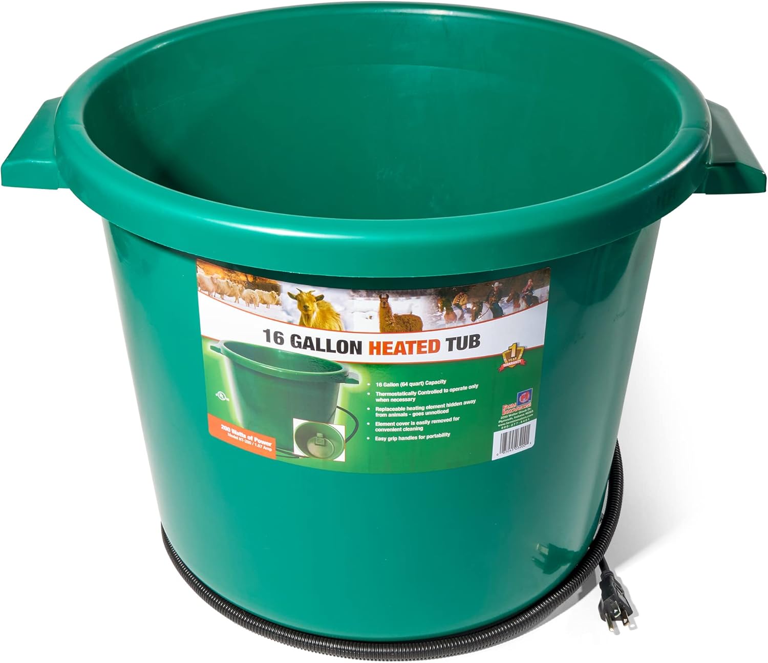 Amazon.com : Farm Innovators Heated Water Bucket, 200W Heating Power ...