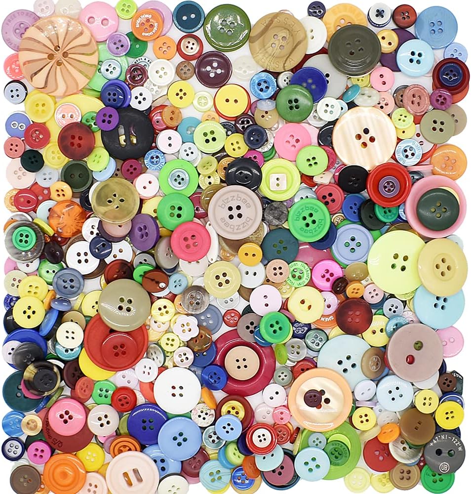 Amazon.com: 330 Pcs Craft Buttons Bulk,Round Buttons Sewing,DIY ...