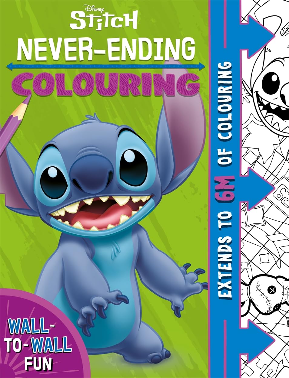 Disney Stitch Never Ending Colouring 6 Metre Pull Out Colouring ...