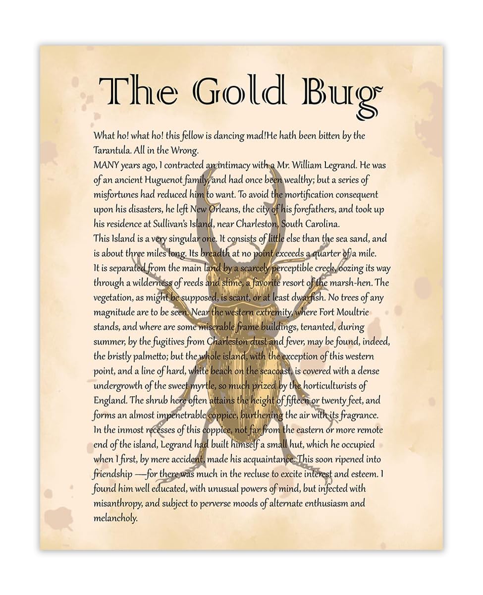 Amazon.com: Motivational Wall Art Edgar Allen Poe Collection: "The Gold ...