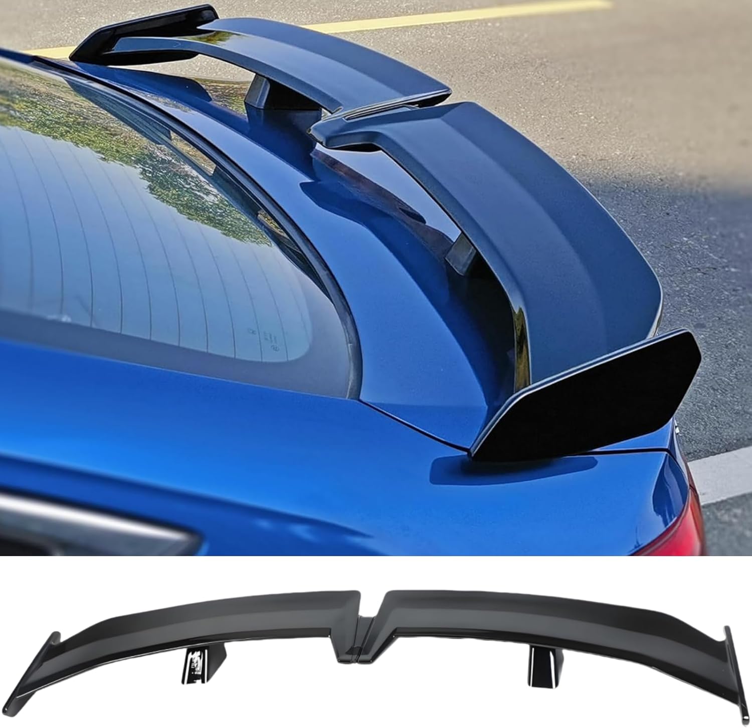 Amazon.com: STSEV01 Universal 55" Rear Trunk Spoiler Wing Glossy Black ...