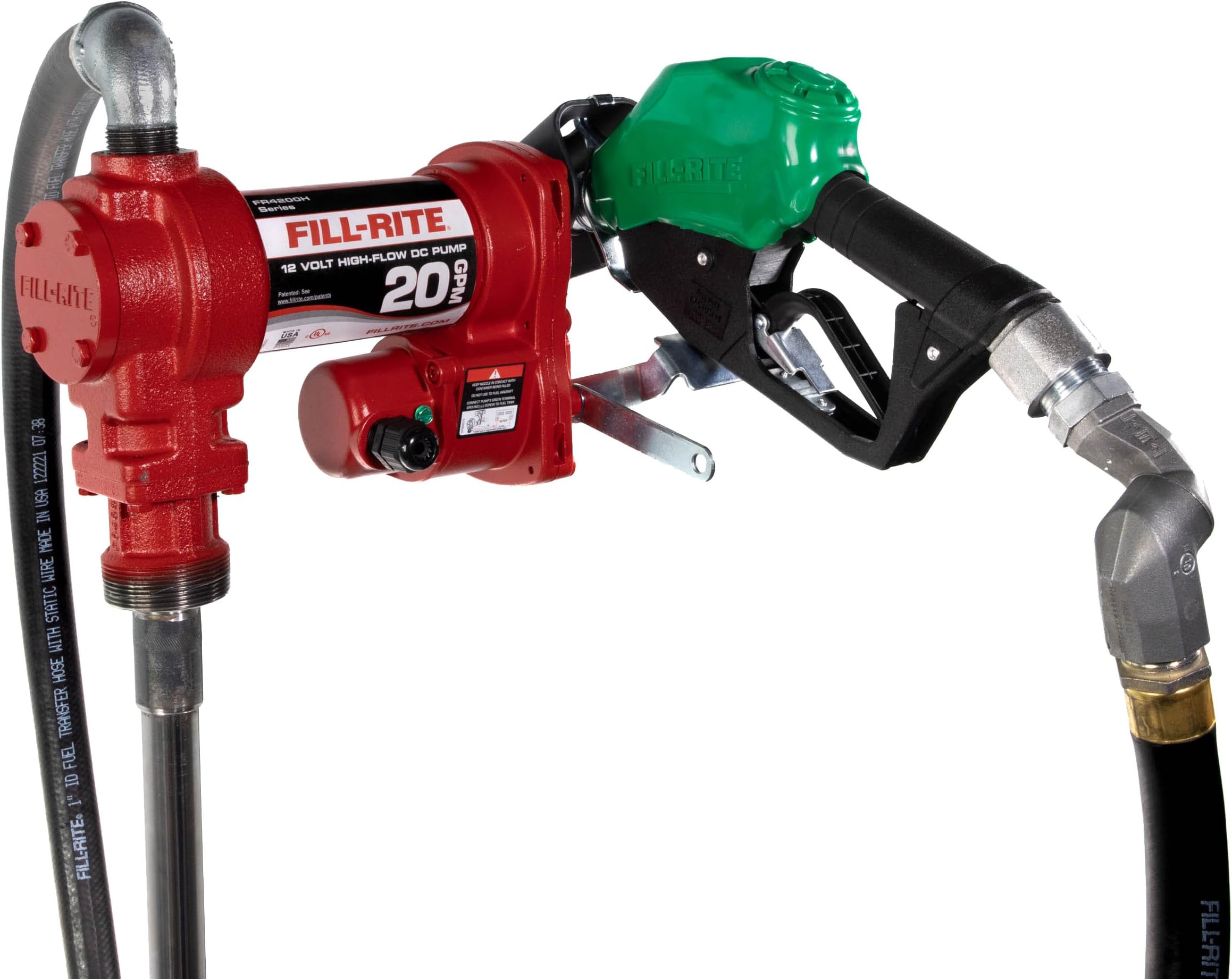 Amazon.com: Fill-Rite FR700V 20 GPM 115V Fuel Transfer Pump Bundle with ...