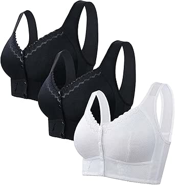 luxysense moona Bra for Senior Emily Charm Front Closure Bras for ...