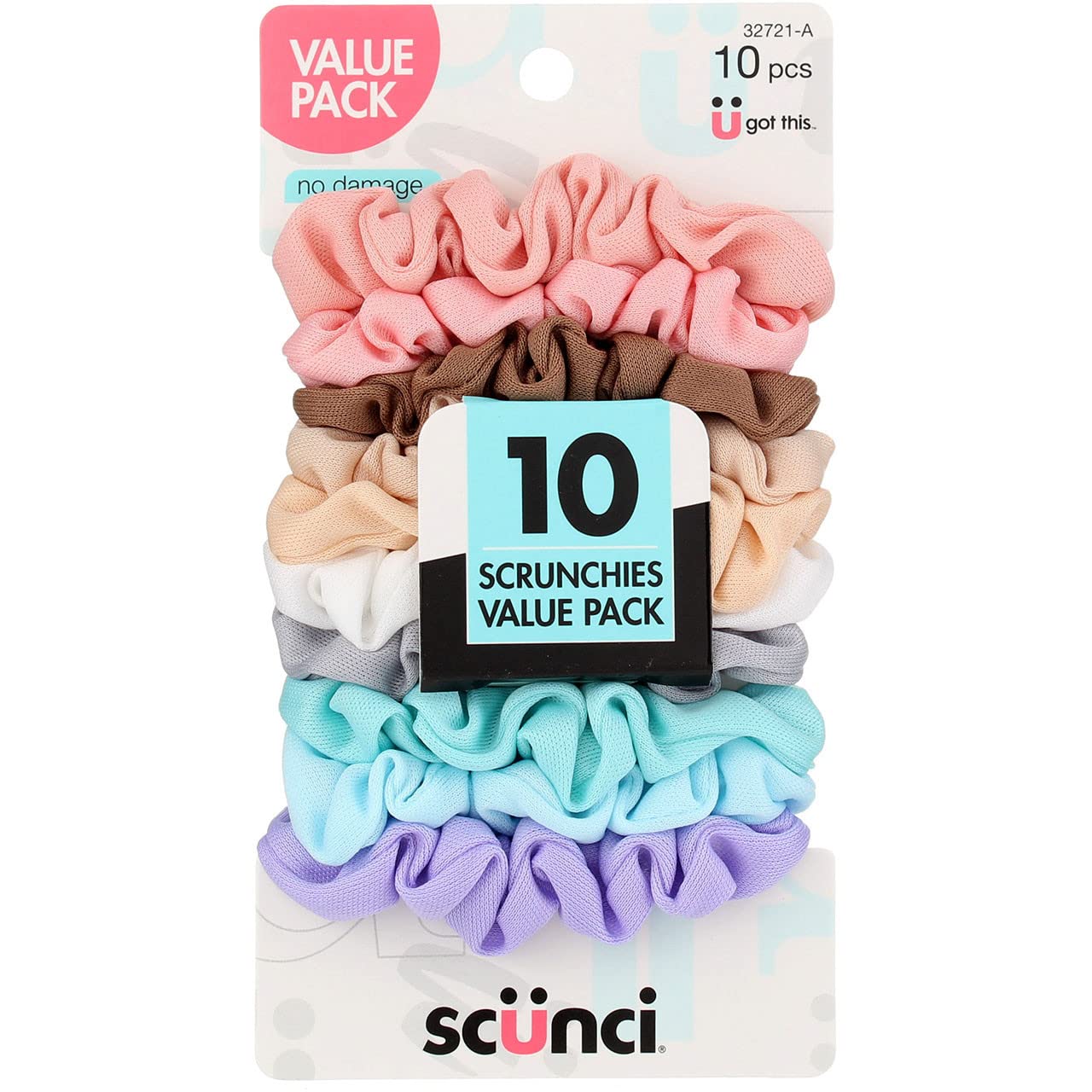 Amazon.com : Scunci Value Pack No Damage Scrunchies - 10 Pcs. : Beauty ...