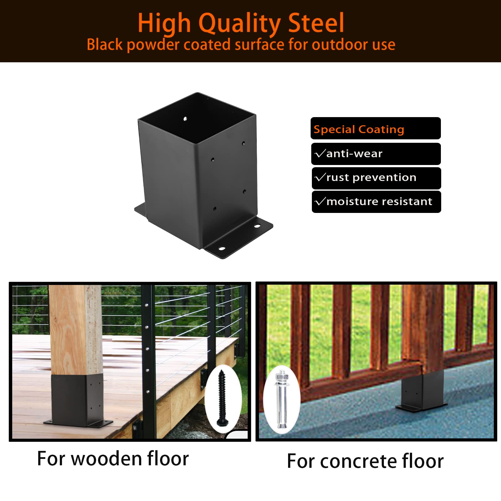 Snapklik.com : YVHFWOY 4x4 Post Base, Post Brackets