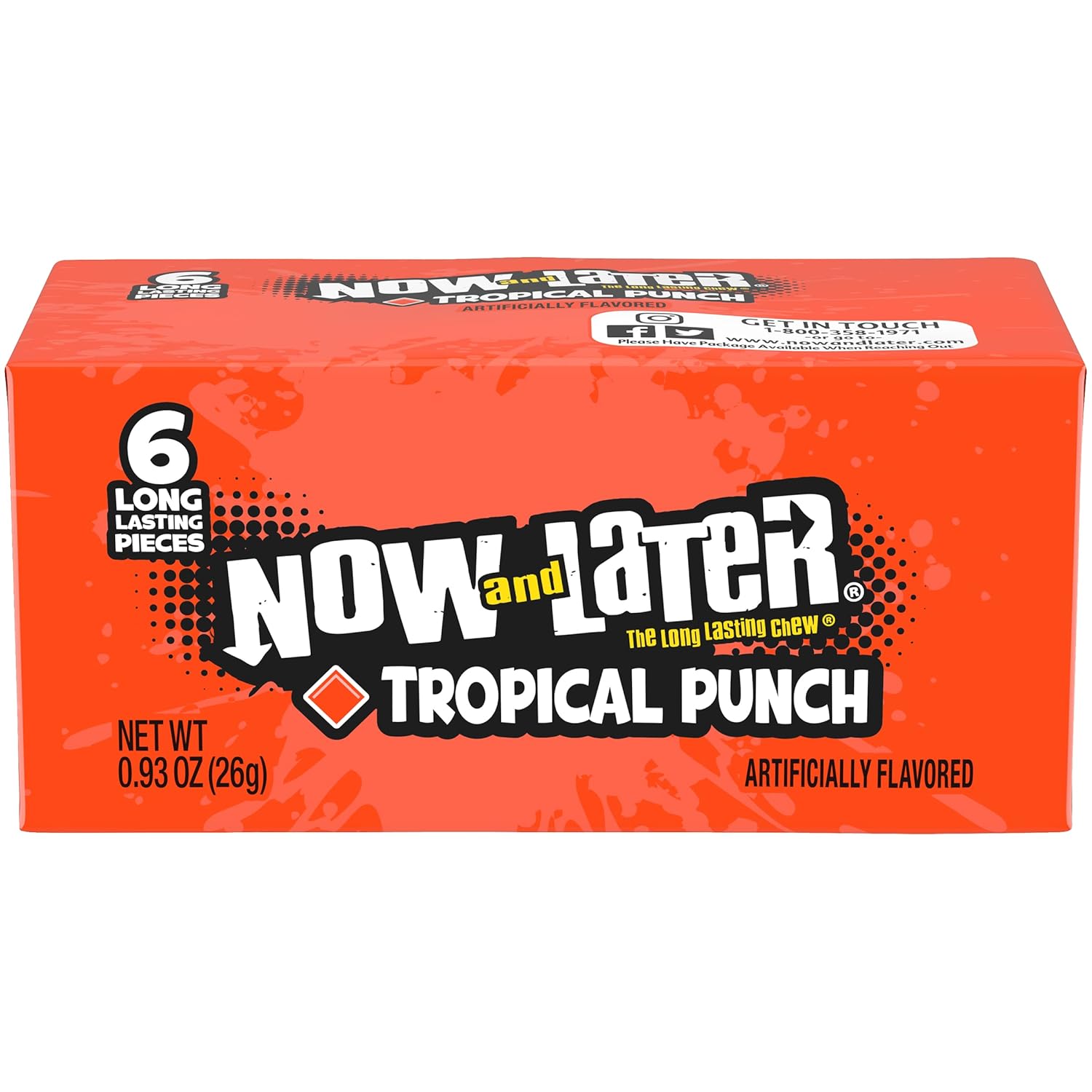 Caramelo masticable original Now & Later, sabor manzana, barra de 0 ...