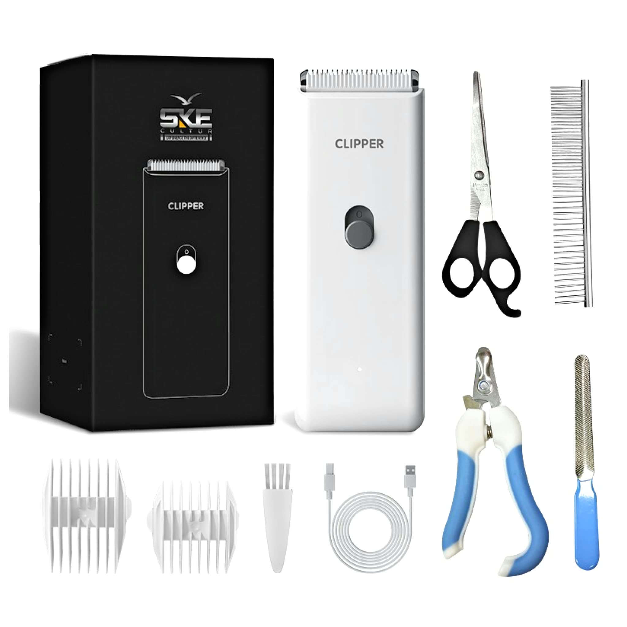 SKE CULTUR Dog Clippers, Low Noise Dog Grooming Clipper, USB ...