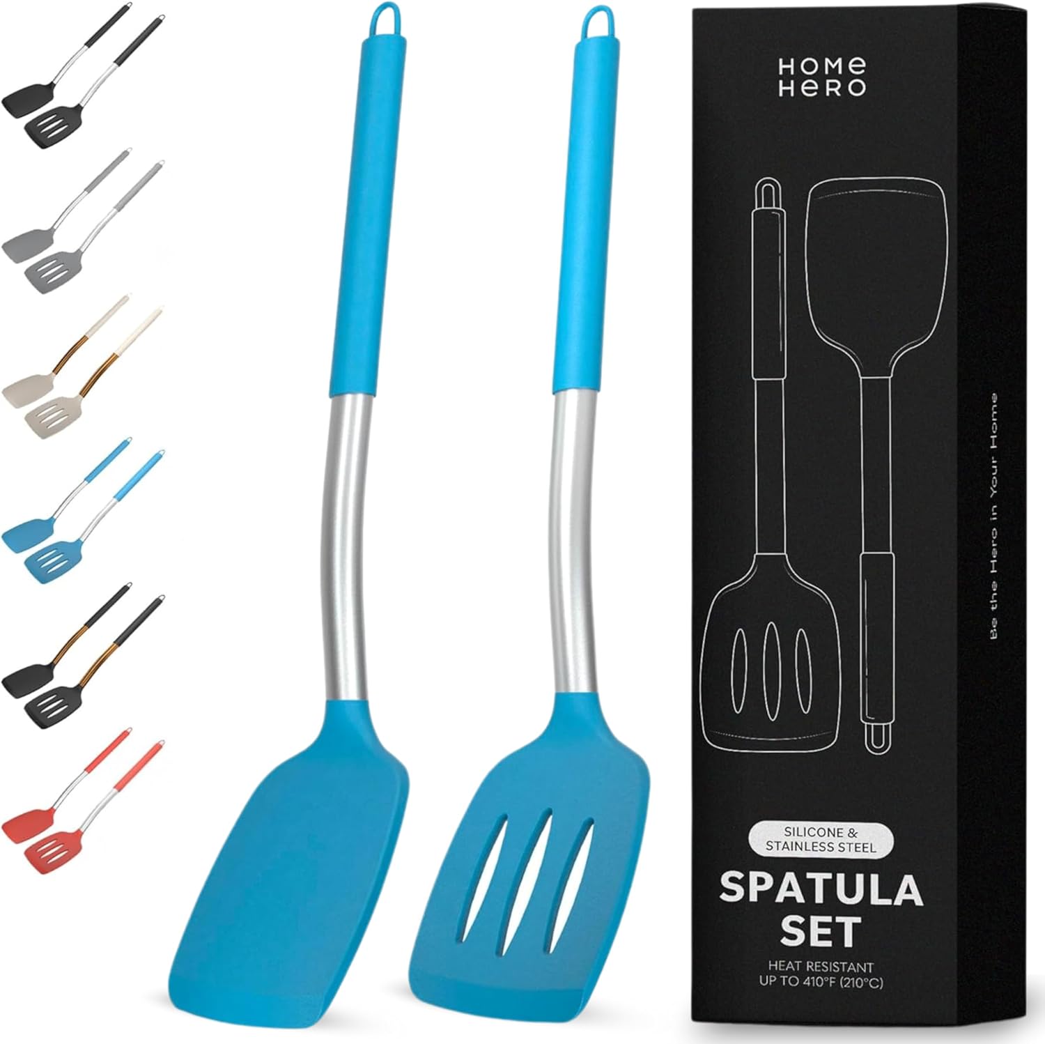 Amazon.com: Home Hero Silicone Spatula Set - Heat-Resistant Silicone ...