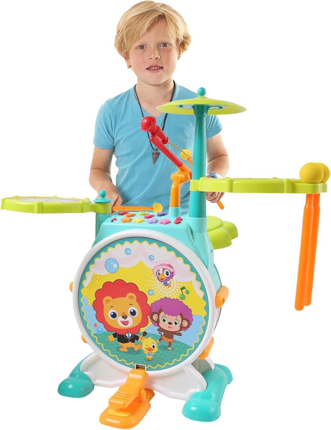 Amazon.com: Dimple Kids Drum Set for Toddlers, with Adjustable ...