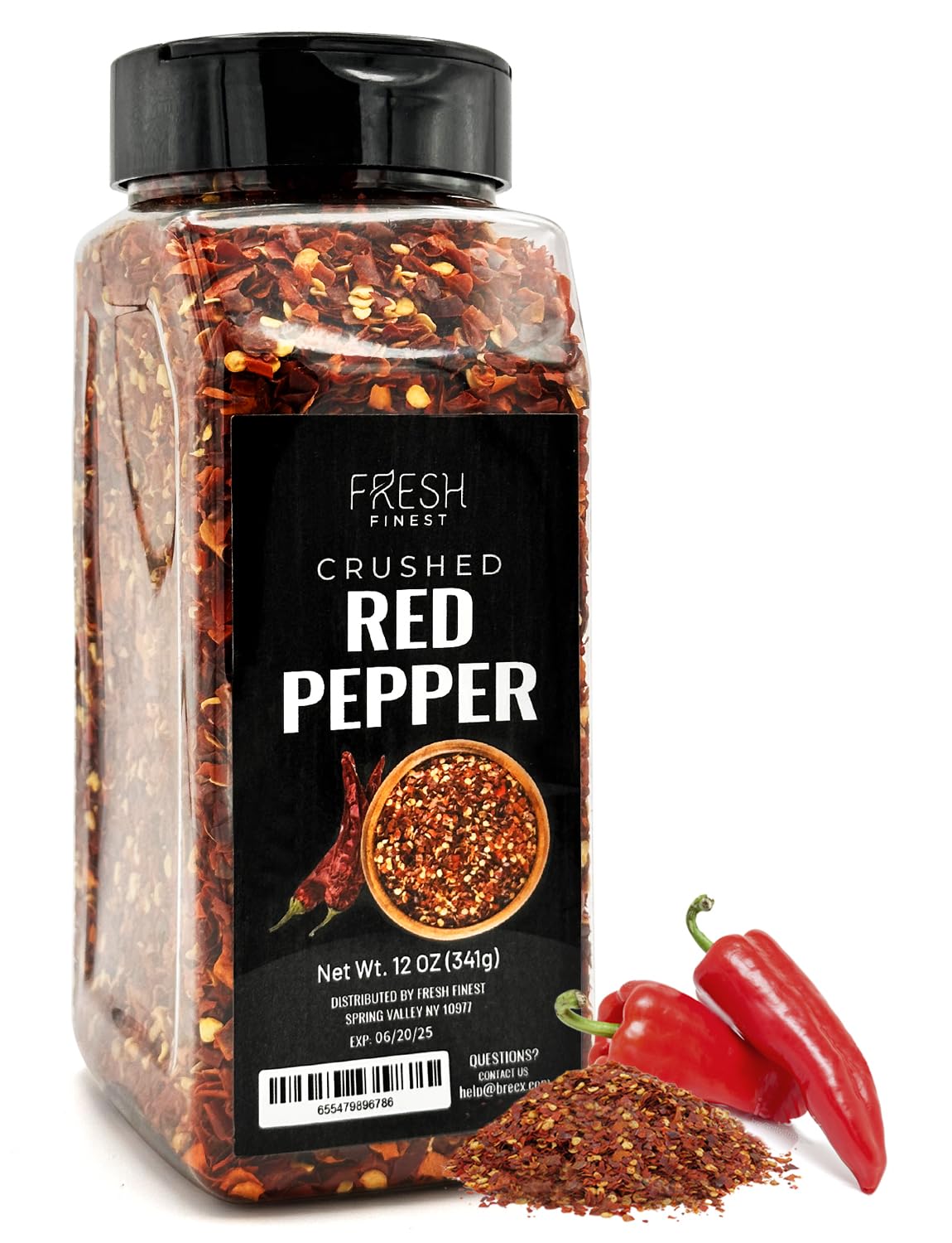 Amazon.com : Fresh Finest Crushed Red Pepper – 12oz Crushed Red Pepper ...