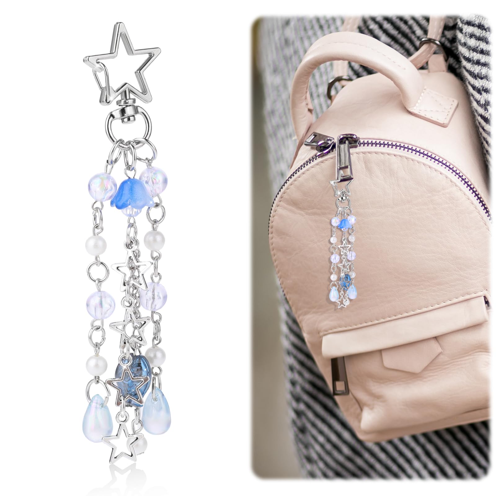 Hariendny Cute Jellyfish Charm Keychain Jellyfish Keychain Star Jelly ...