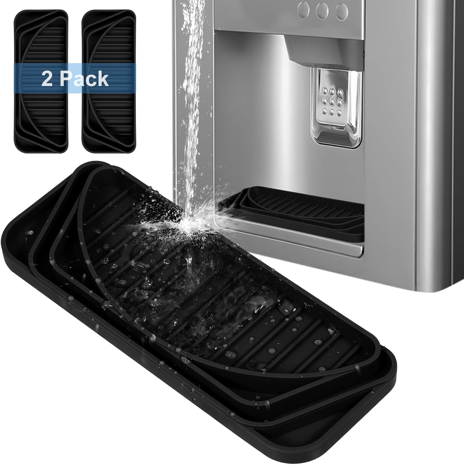 Amazon.com: Andibro 2 Pcs Refrigerator Drip Catcher Tray, Frige Water ...
