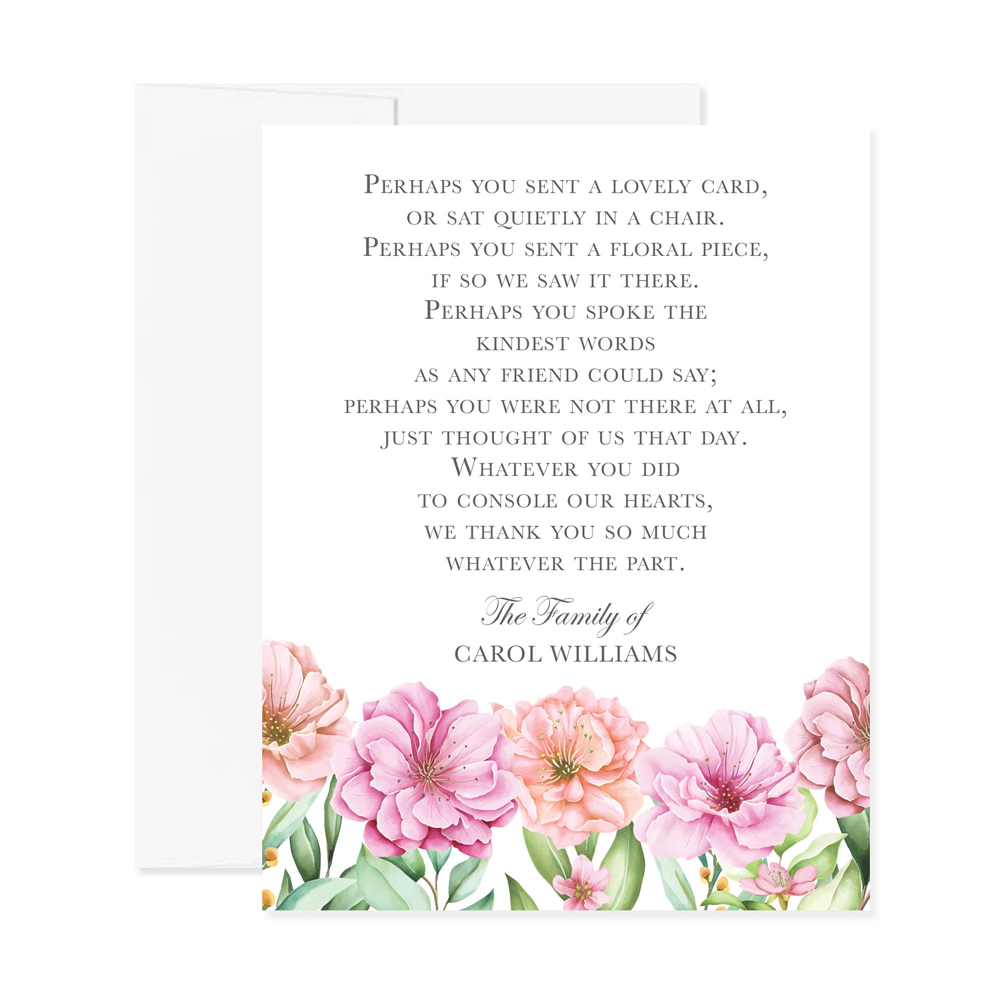 Amazon.com : Floral Sympathy Acknowledgement Cards, Personalized Funeral Thank You Cards with Poem and Pink Flowers : Office Products amazon-com-floral-sympathy-acknowledgement-cards-personalized-funeral-thank-you-cards-with-poem-and-pink-flowers-office-products