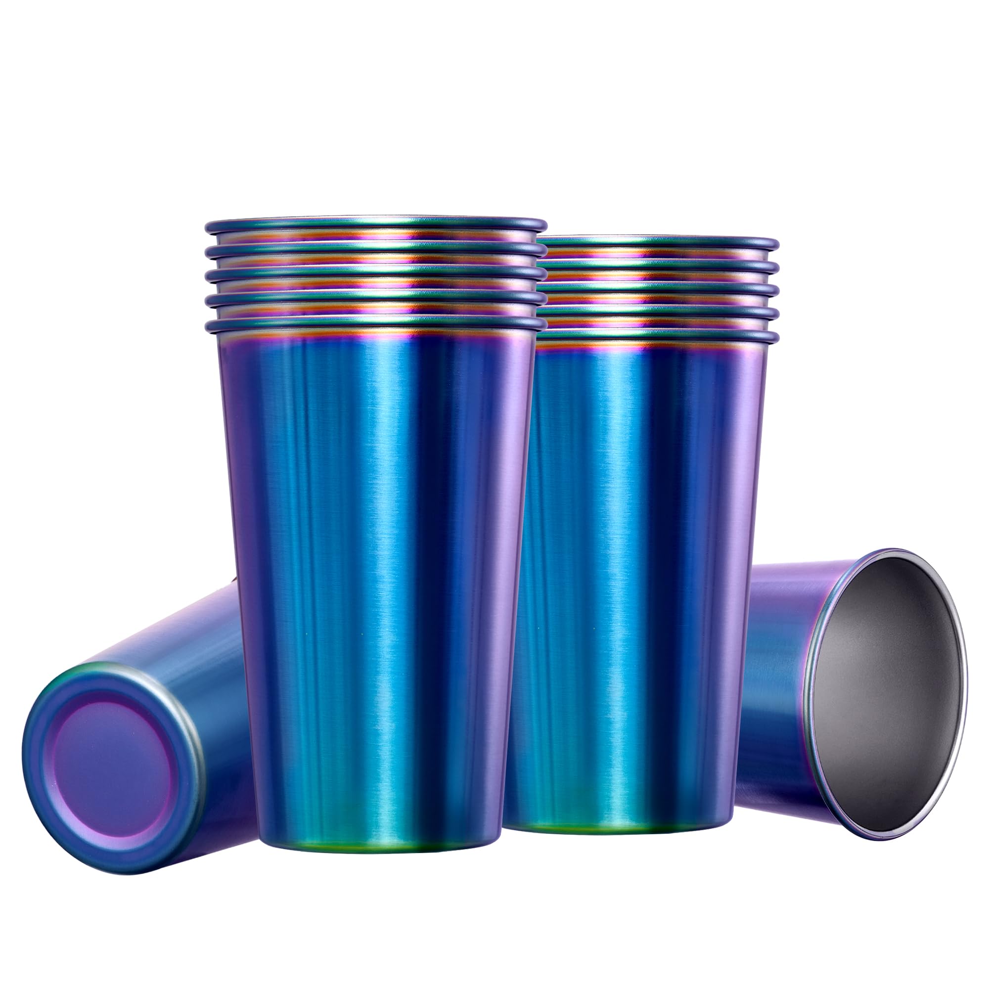 Amazon.com | MEWAY 12 Pack 16oz Stainless Steel Pint Cup,Healthy ...