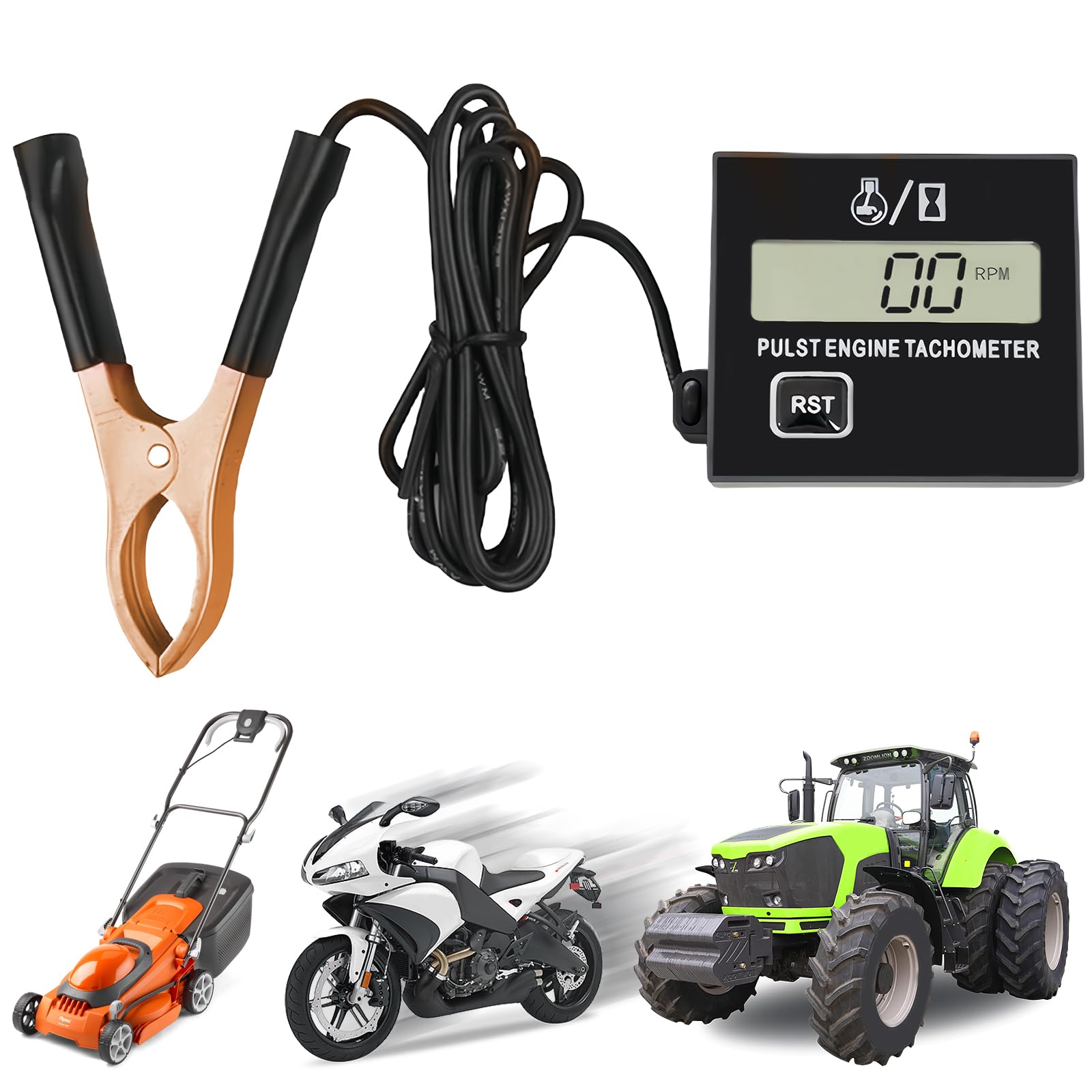 Amazon.com: Digital Tachometer, Small Engine Tachometer, Digital ...