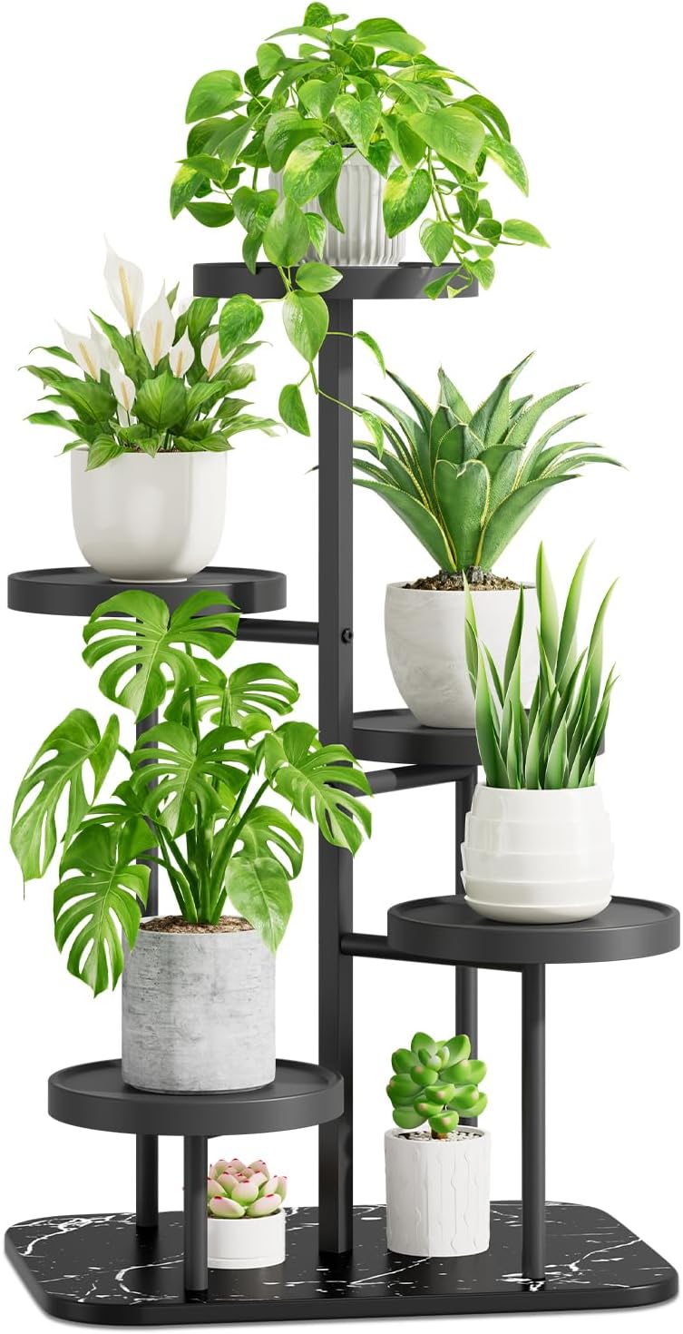 Amazon.com: YALINKA Metal Plant Stand for Indoor Outdoor, 8 Potted ...