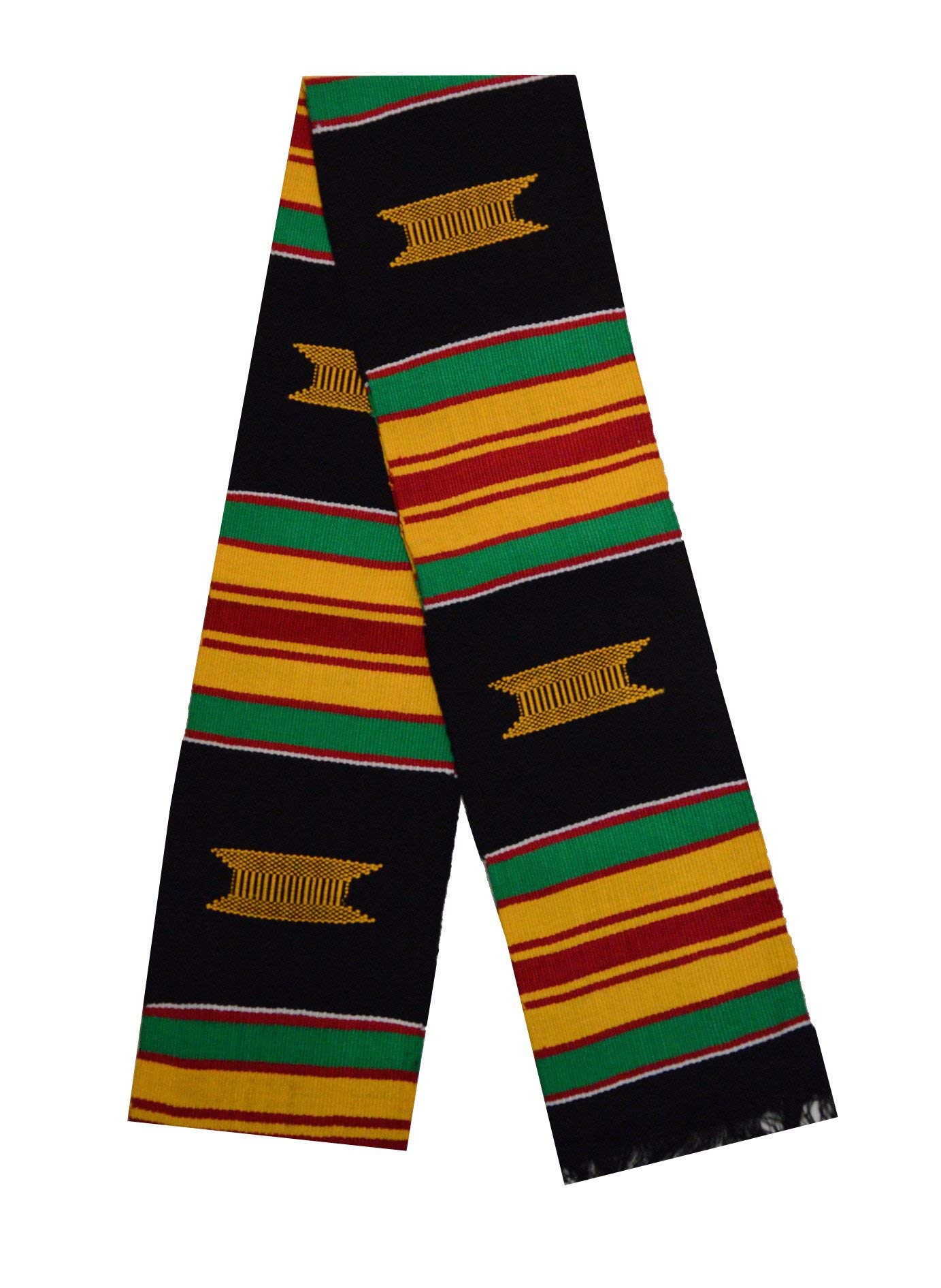 Amazon.com: Traditional Kente Cloth Graduation Stole … : Clothing ...