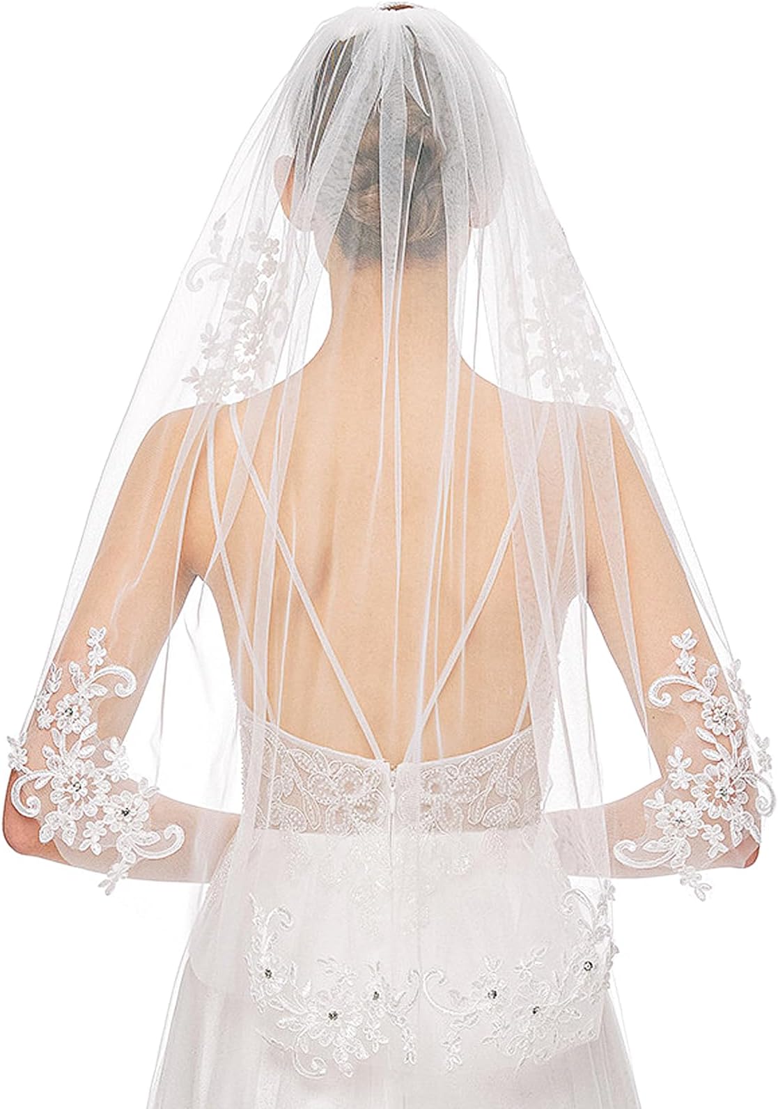 Brautschleier,Braut Hochzeit Schleier 2 Tier Weiß Braut Hochzeit ...