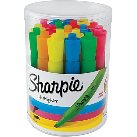 Amazon.com: Sharpie Tank Highlighters, Chisel Tip, Assorted Color ...