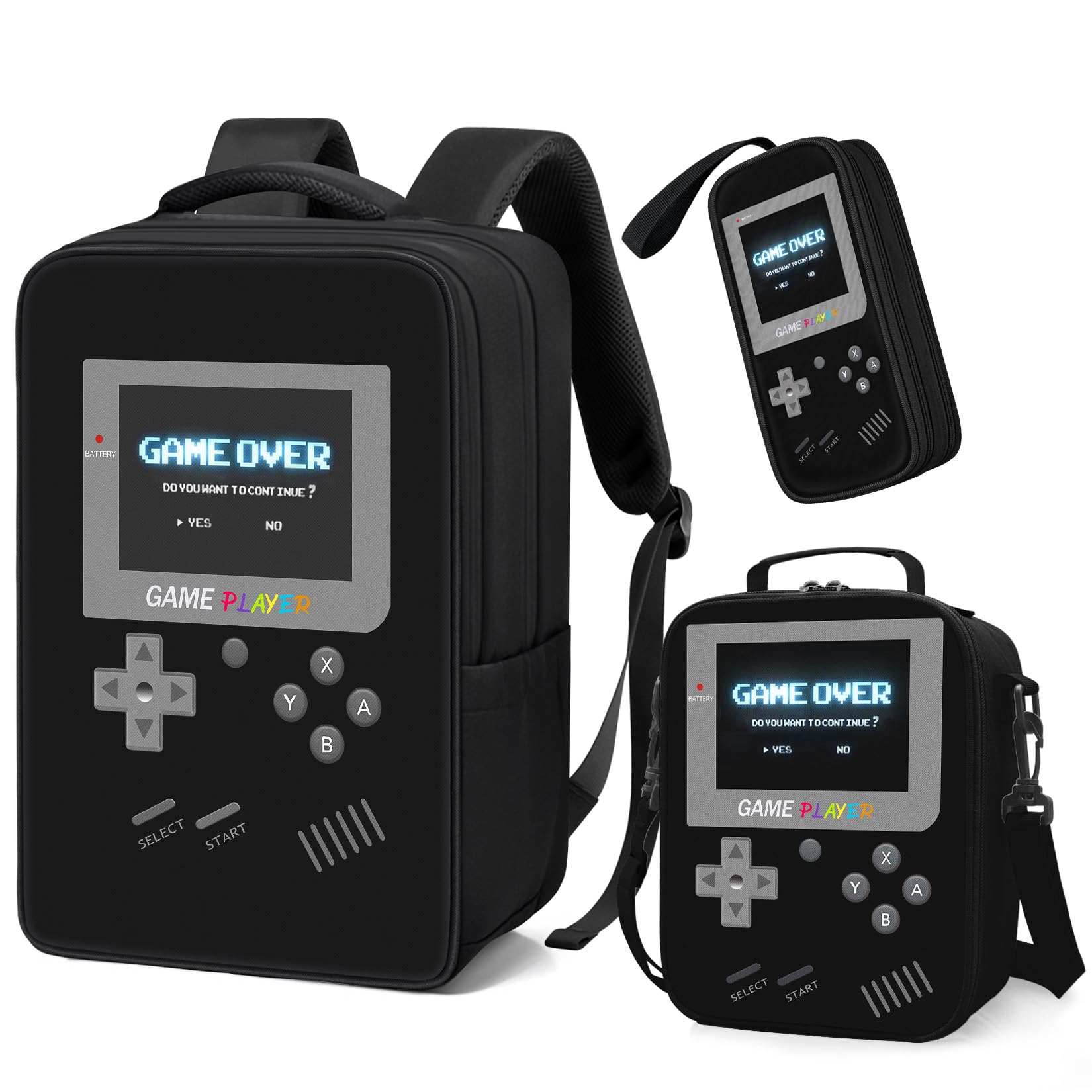 Amazon.com | School Backpack for Boys,3pcs Gamer Boys Backpack with ...