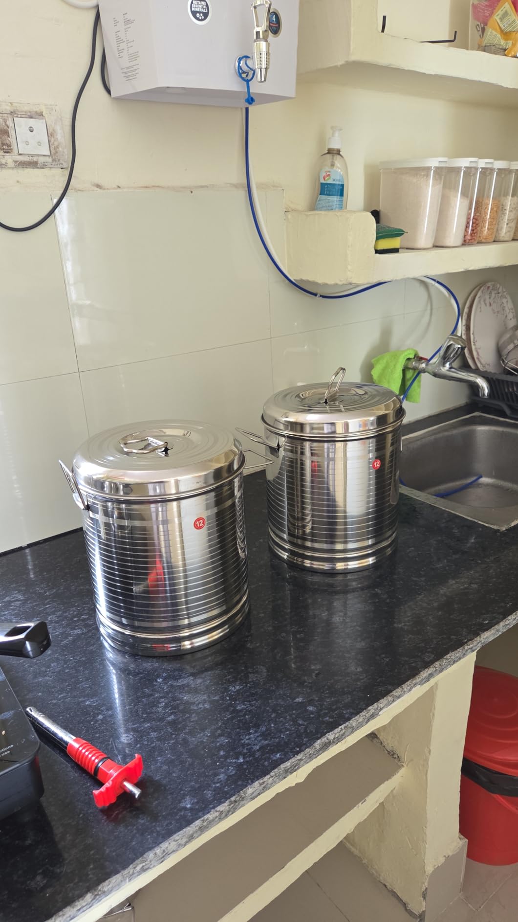 Buy V METAL ARTS Stainless Steel Rice Storage Container 5 KG | Kothi ...