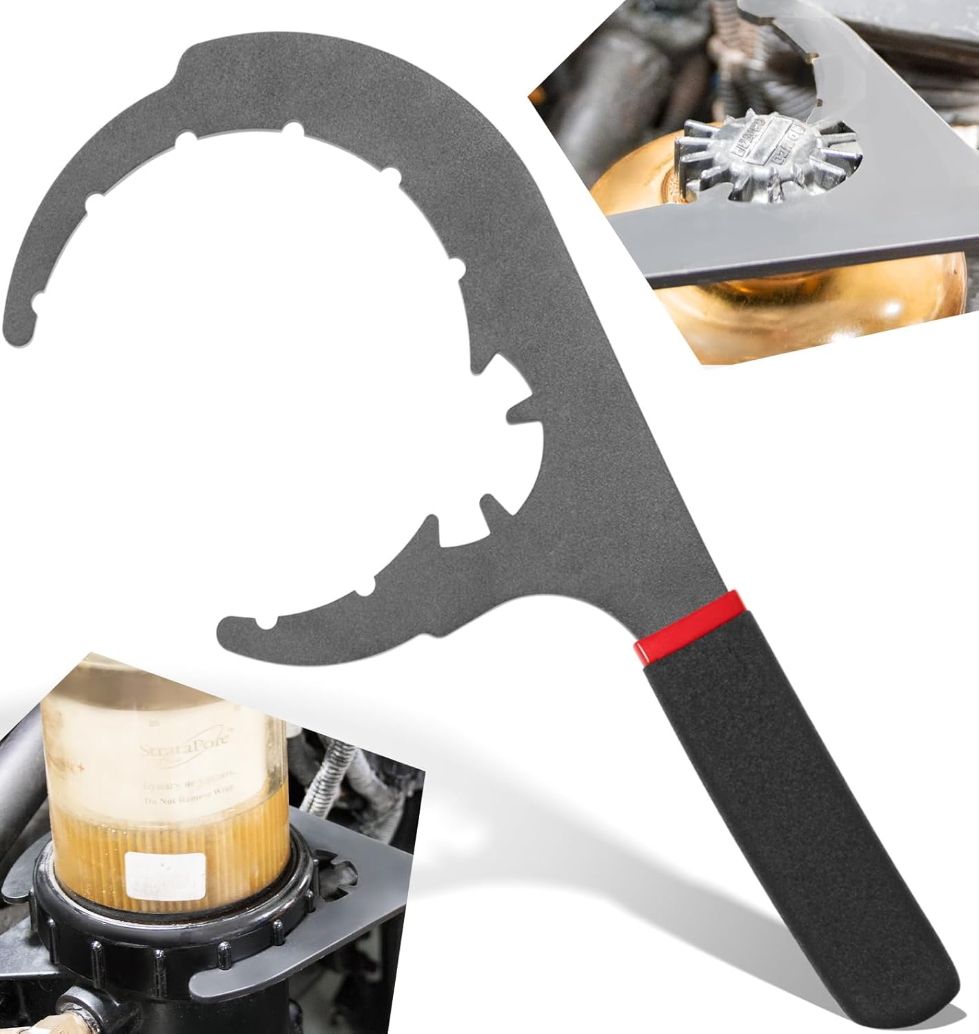 Amazon.com: sixcow 61090 Diesel Fuel Filter Wrench for 5" Davco Oil ...