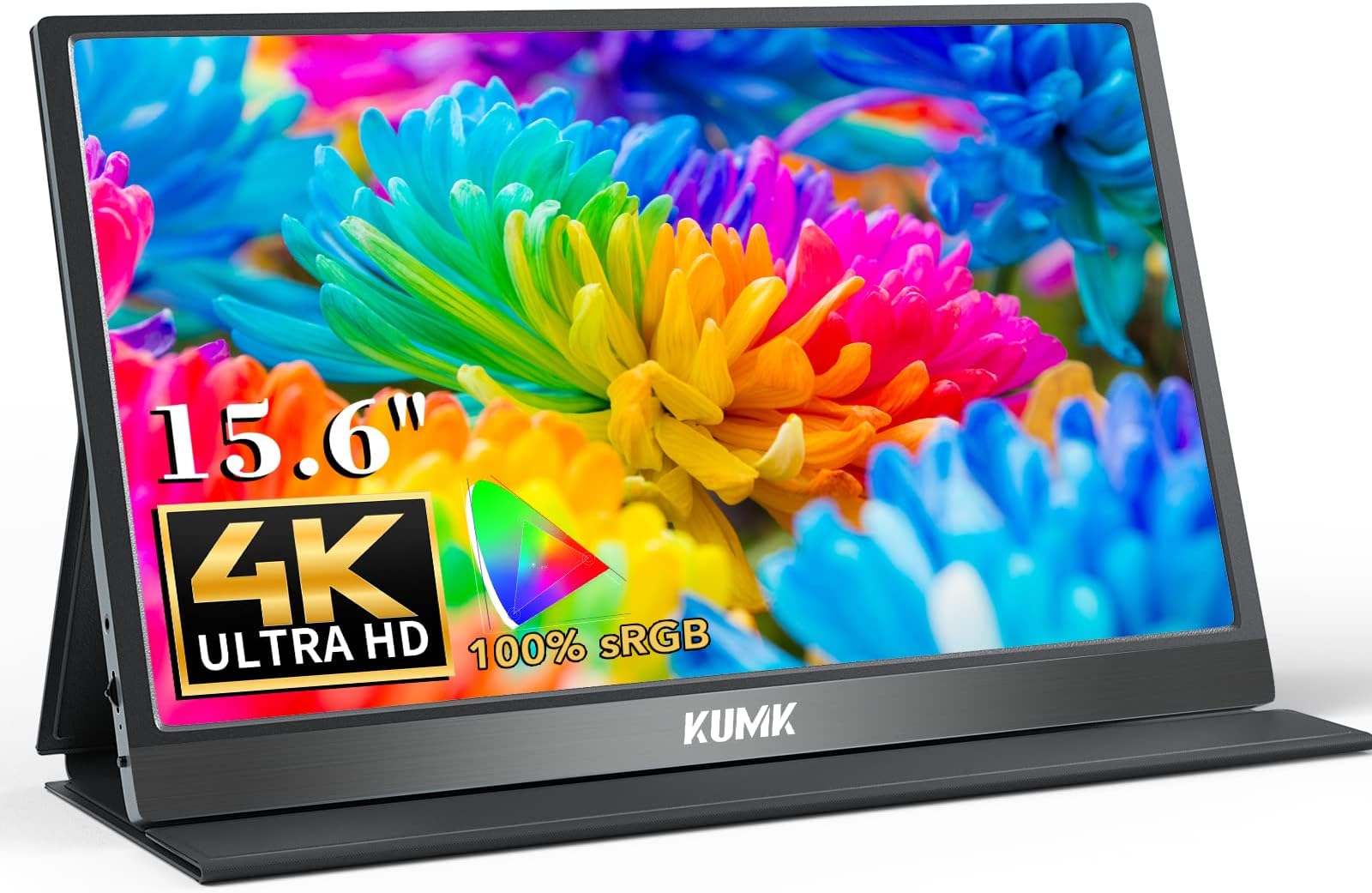 Amazon.com: KUMK 4K Portable Monitor 15.6'' 3840x2160 UHD USB-C Laptop ...