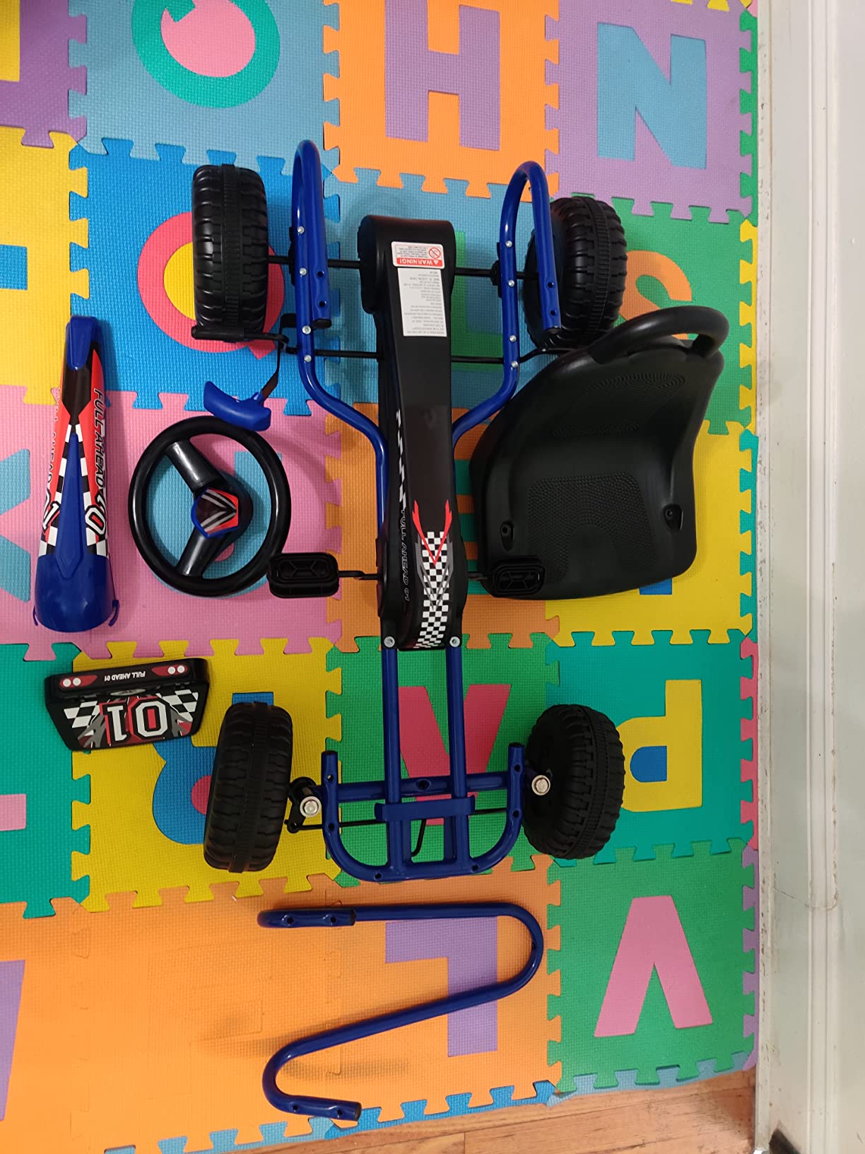 $18/mo - Finance HONEY JOY Go Kart for Kids, 4 Wheel Pedal Powered Go ...