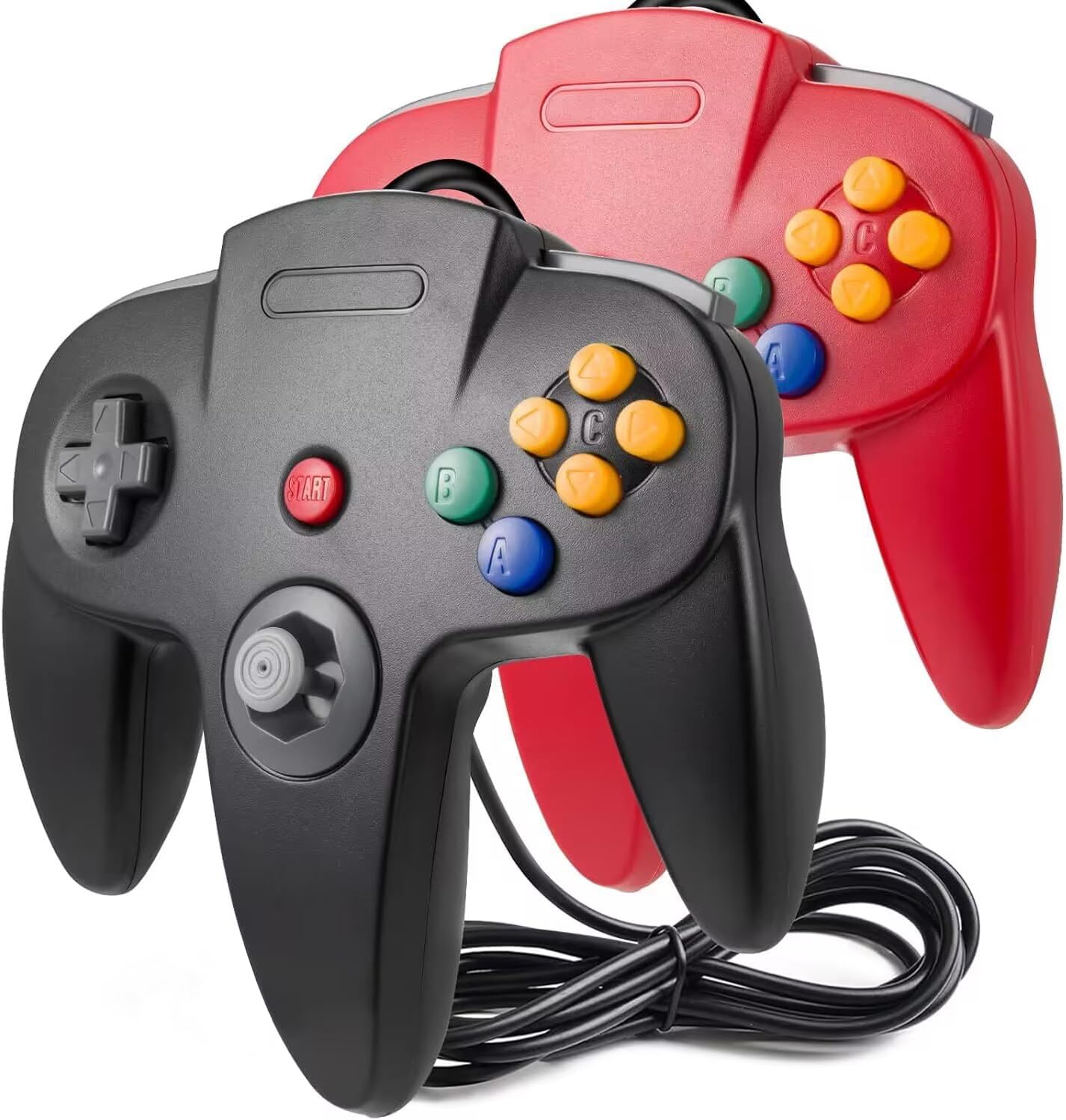 Amazon.com: 2 Pack Classic N64 Controller, SAFFUN N64 Wired USB PC Game ...