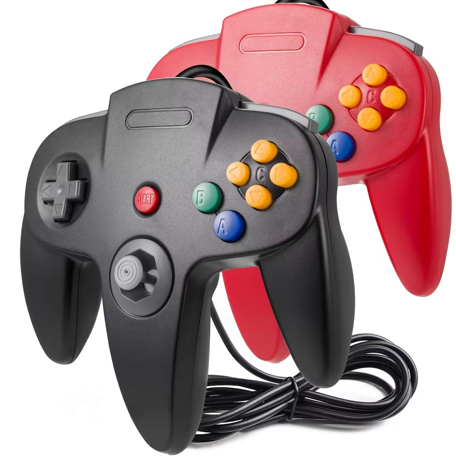 Amazon.com: 2 Pack Classic N64 Controller, suily N64 Wired USB PC Game ...