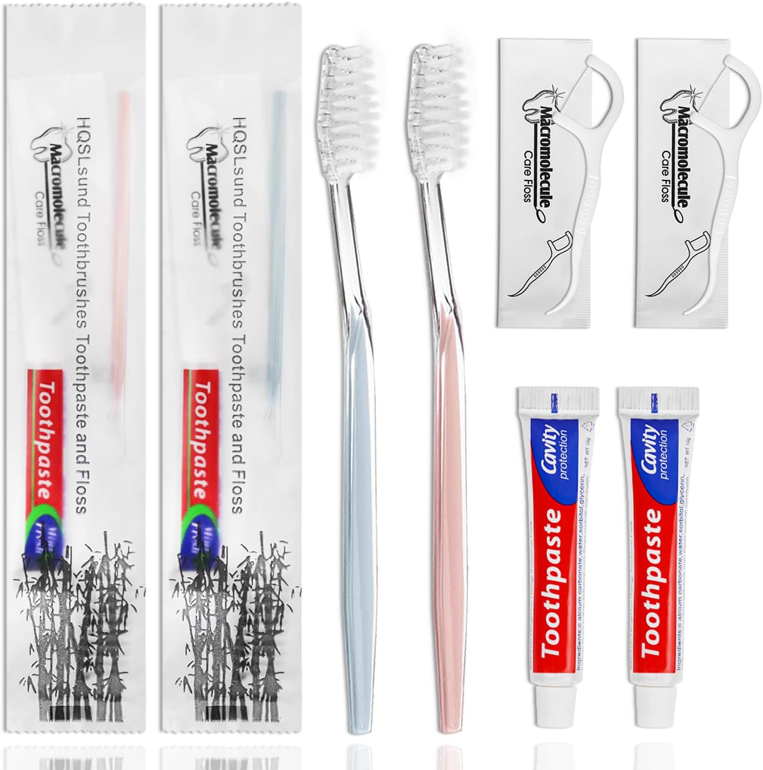 Amazon.com : HQSLsund 100 Pack Disposable Toothbrushes with Toothpaste ...