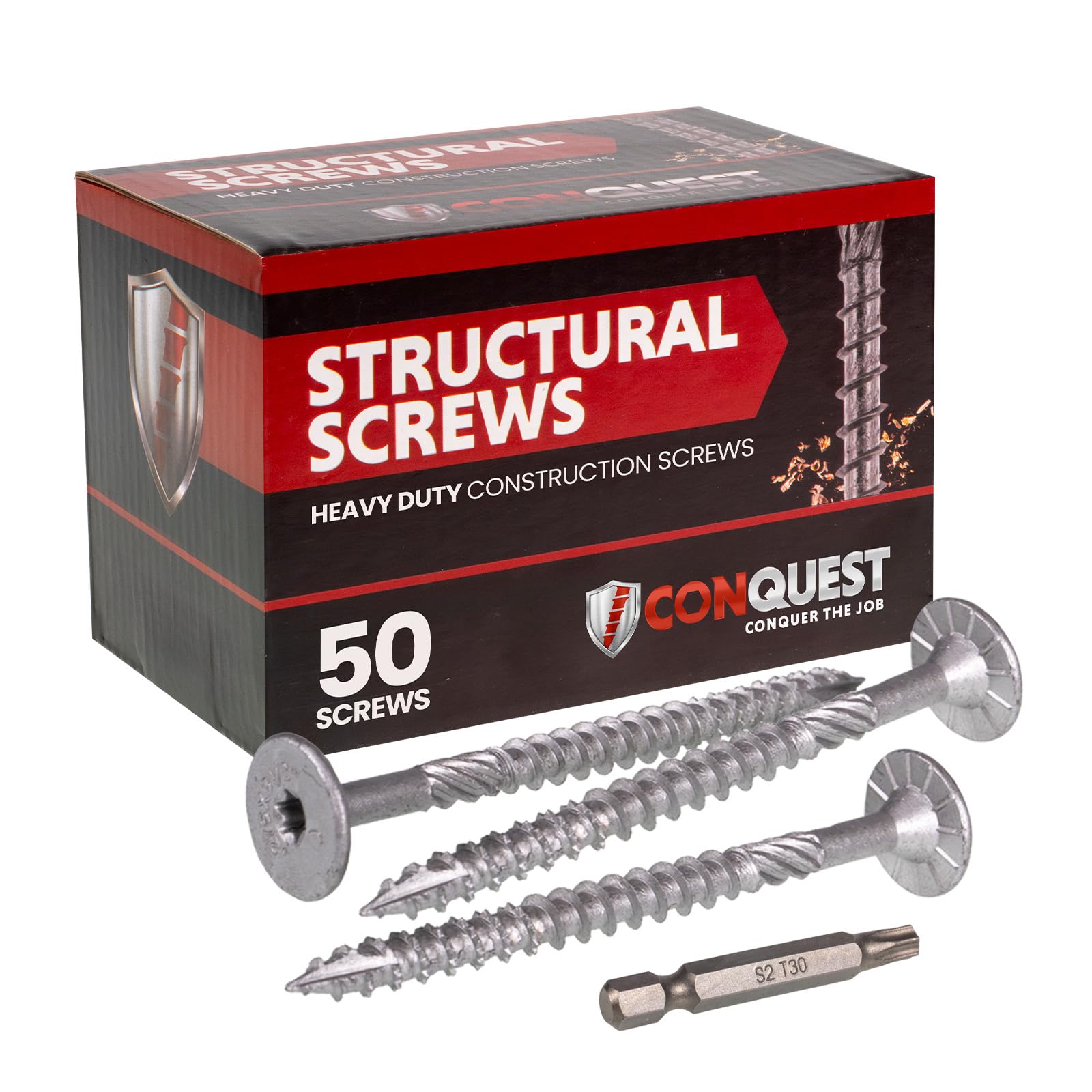 Snapklik.com : Conquest Structural Wood Screws - 0.275" X 3" ICC ...