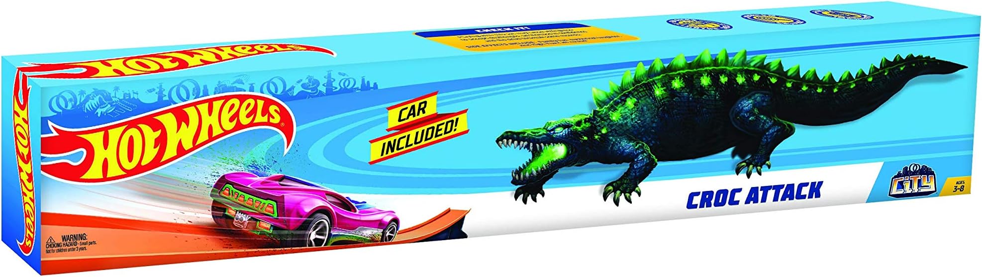 Hot Wheels Croc Attack trackset Includes 1 Die-Cast Car : Amazon.in ...