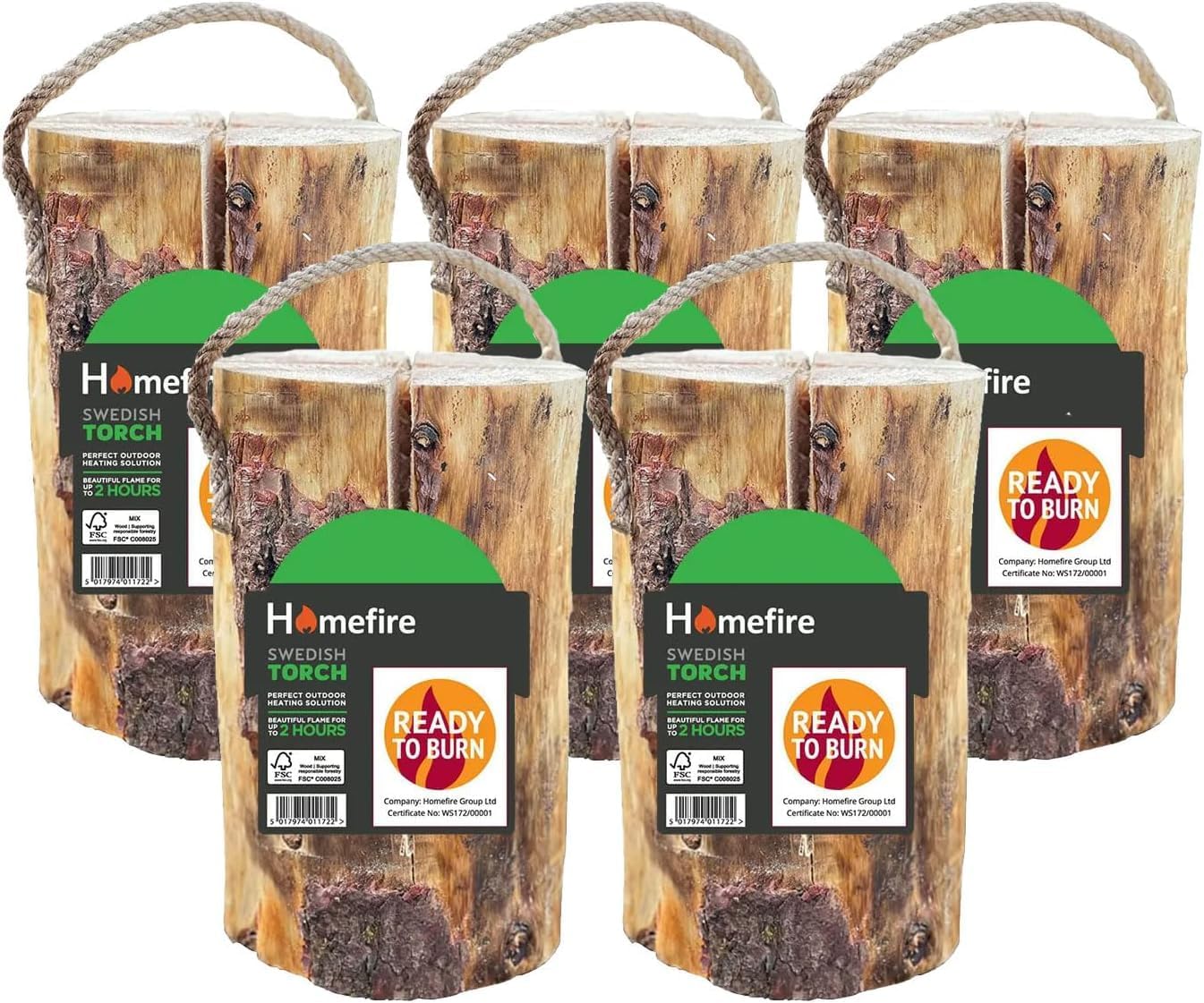 Eco-Friendly Swedish Torch Logs for Outdoor Cooking, Camping, BBQ ...