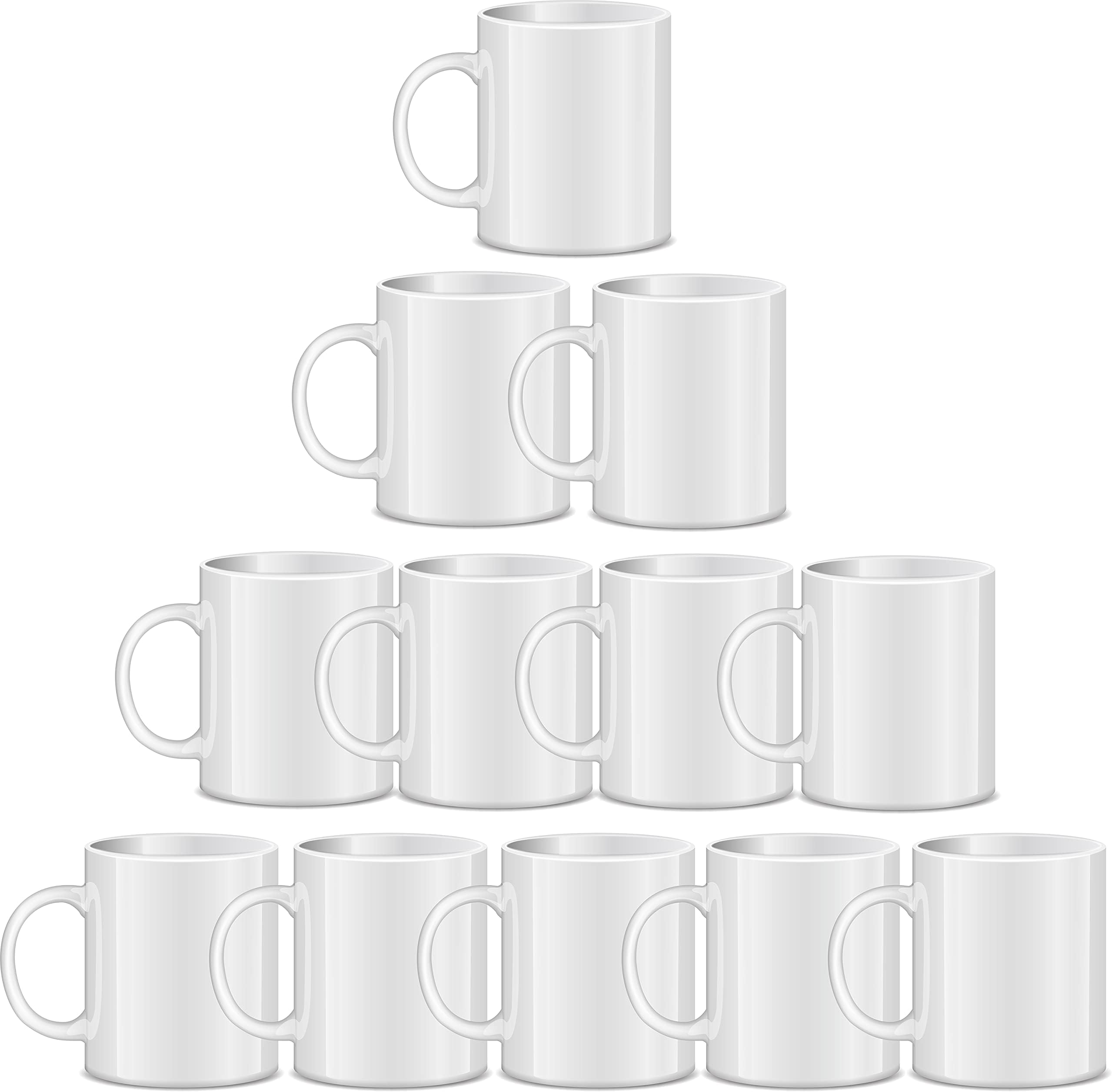Amazon.com: TINGCOO Ceramic Sublimation Mugs, Professional Grade White ...