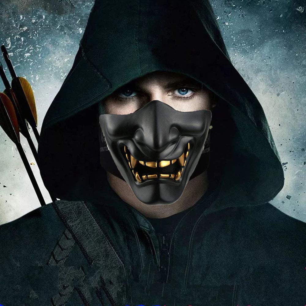 Supspy Samurai Airsoft Mask Tactical Prajna Half Face Hannya Oni ...