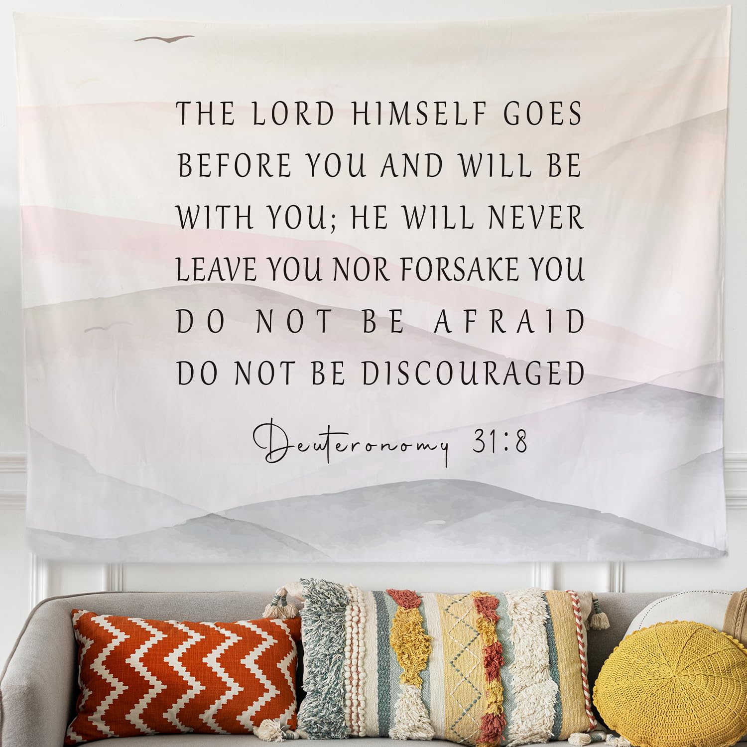 Amazon.com: QROZIAR Christian Bible Verse Tapestry for Bedroom ...