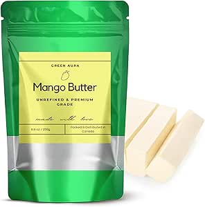 Green Aura Mango Butter (8.8oz | 250g) - Unrefined & Premuim Grade ...