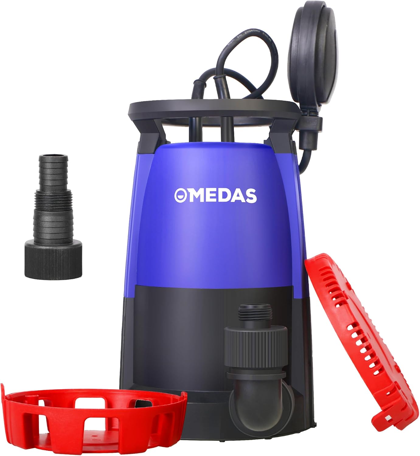 MEDAS 1/2 HP Submersible Water Pump 3-in-1 Sump Pump Thermoplastic ...