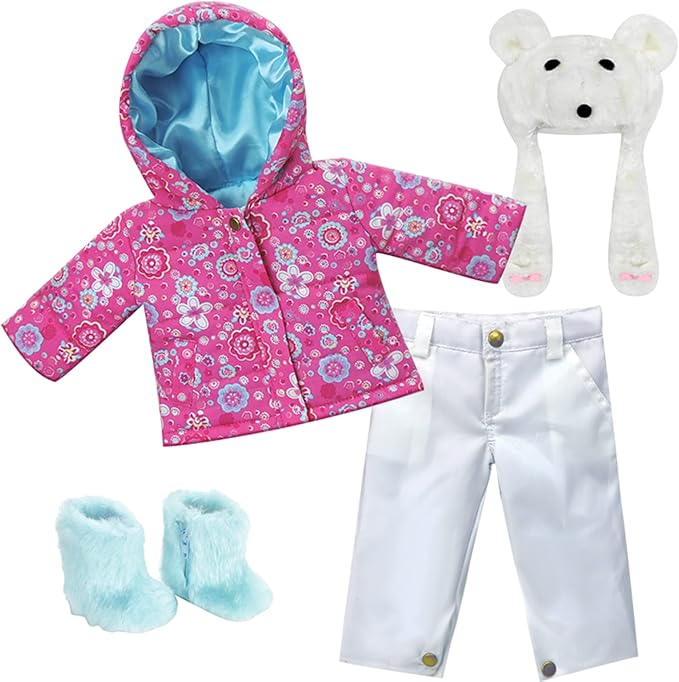 Amazon.com: Sophia's Doll Winter Snow Outfit 4 Piece Set Complete with ...