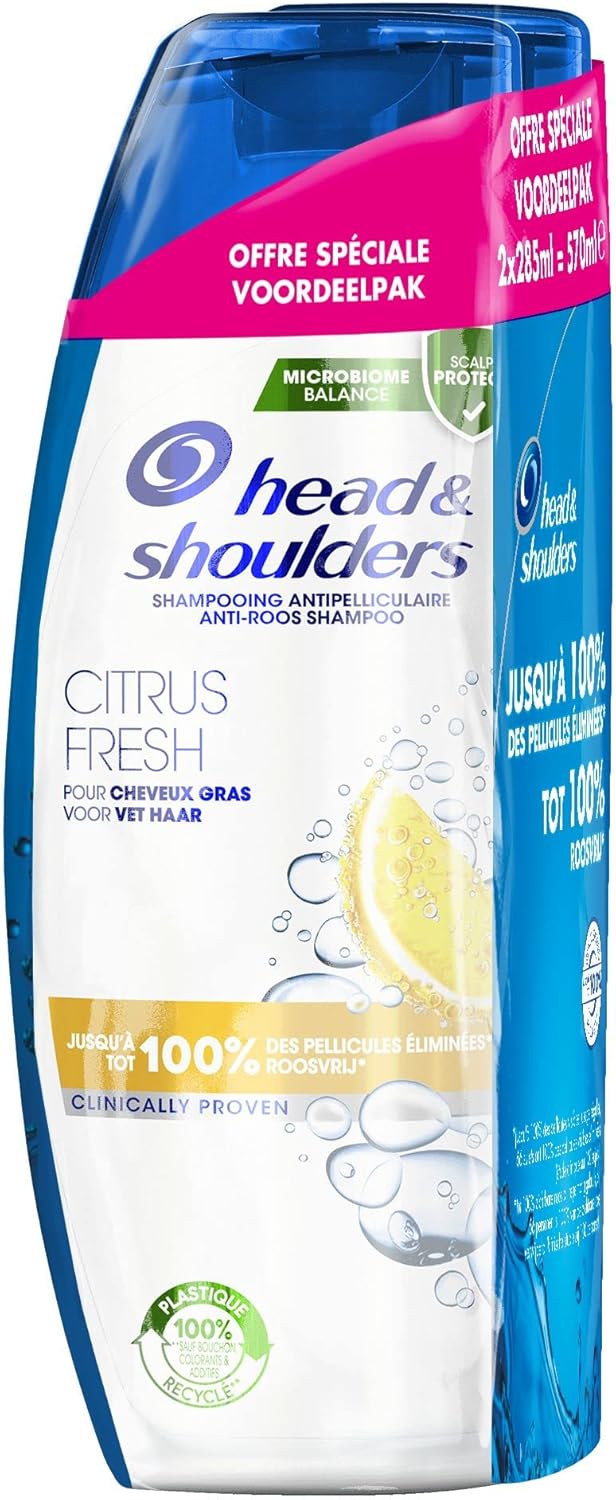 Head & Shoulders Shampooing Antipelliculaire Citrus Fresh, Jusqu’à 100% Des Pellicules Éliminées ...