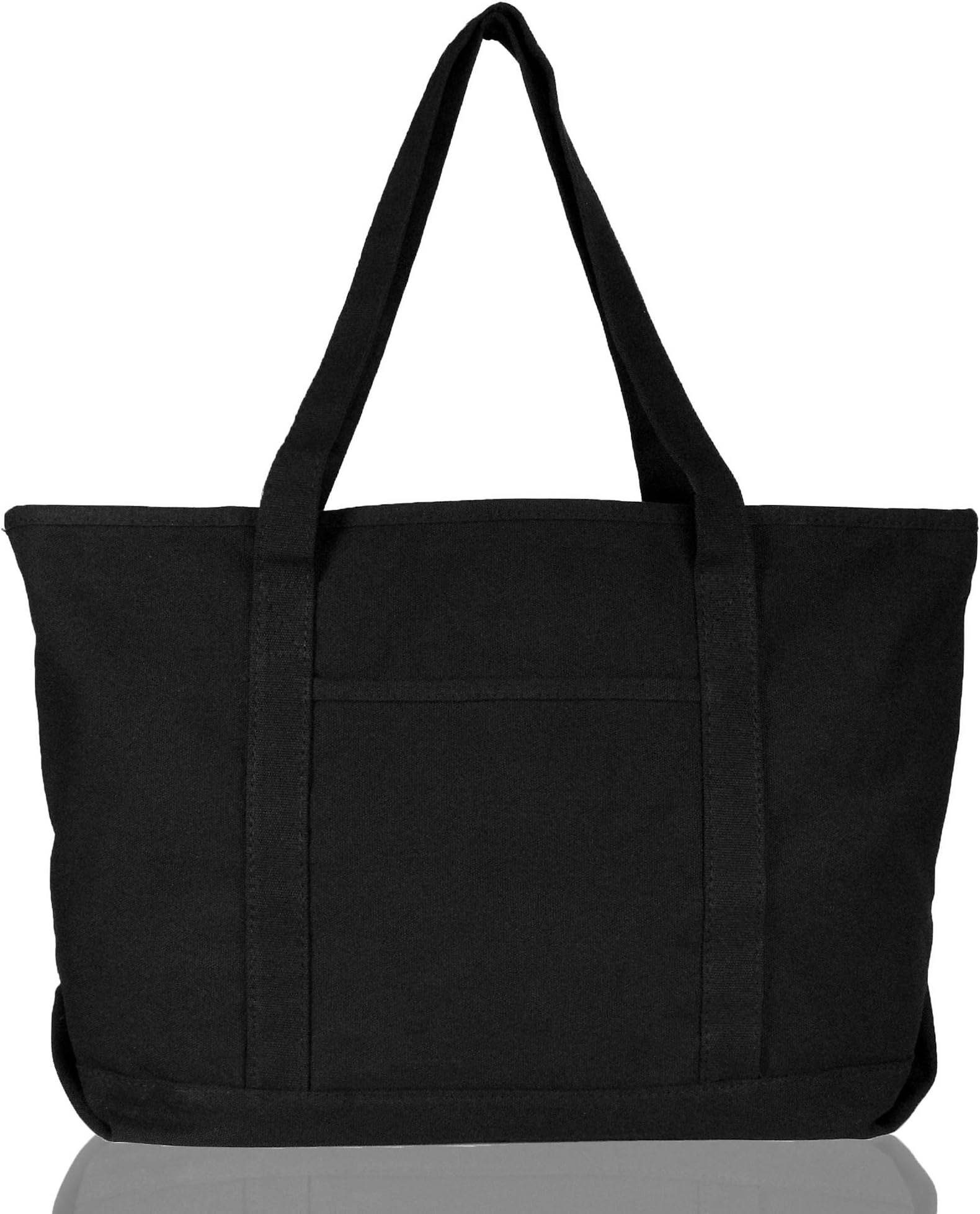 Amazon.com: (6 Pack) Set of 6 Heavy Canvas Large Tote Bag with Zippered ...