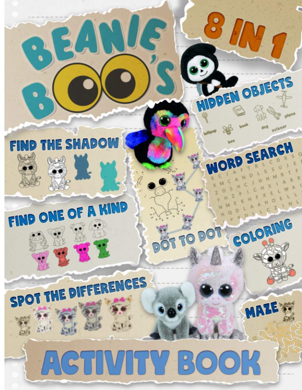 Beanie Boos Activity Book Maze Coloring Word Search Spot Differences ...