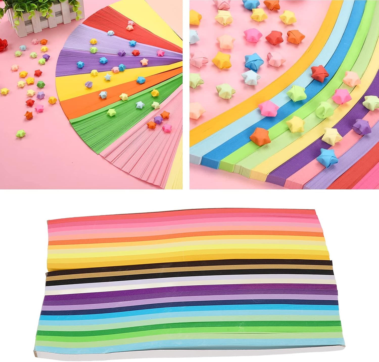 Amazon.com: 2700 Sheet Star Paper,Origami Stars Papers, Origami Star ...